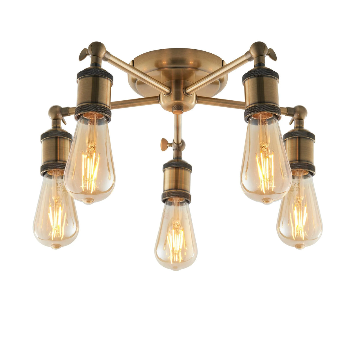 Endon lighting Hal range 97244 - 5 lamp Semi Flush Light at great ...