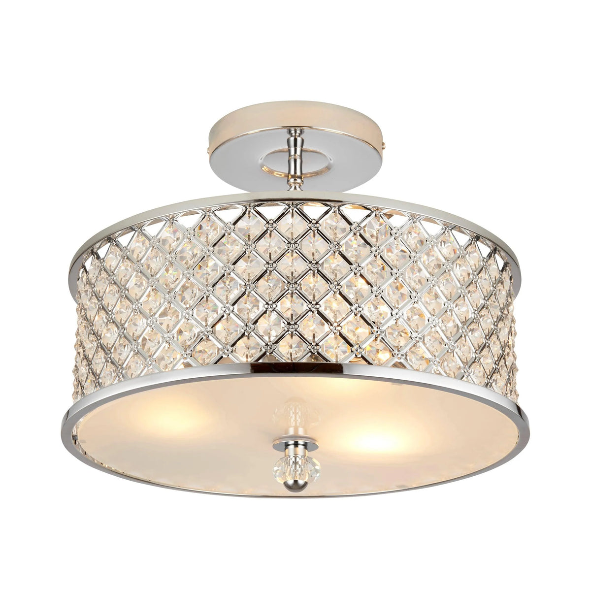 Endon lighting range HUDSON-3CH - 3 lamp Flush Light at great prices ...