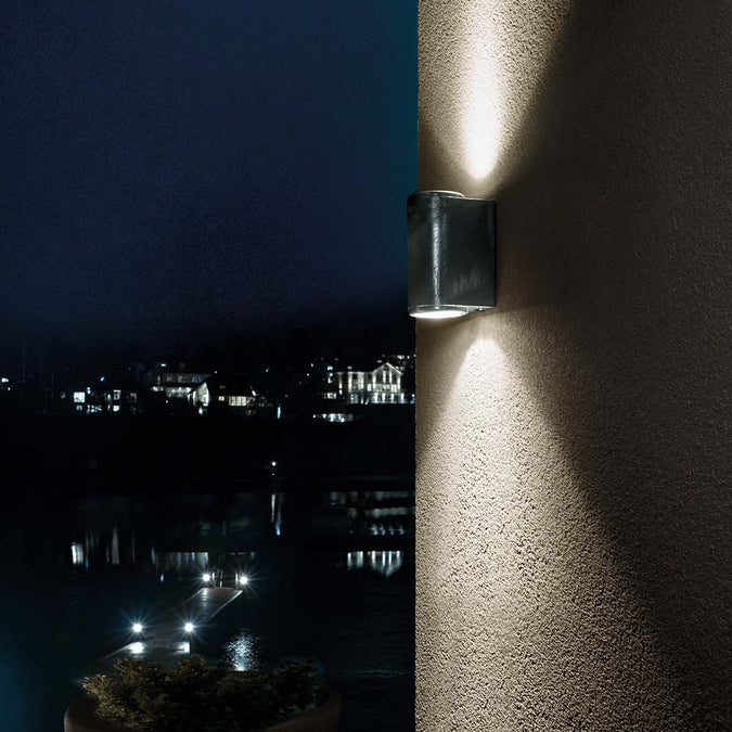 Norlys Great Mandal 2 Light Up/Down Wall Light Galvanised part MANDAL ...