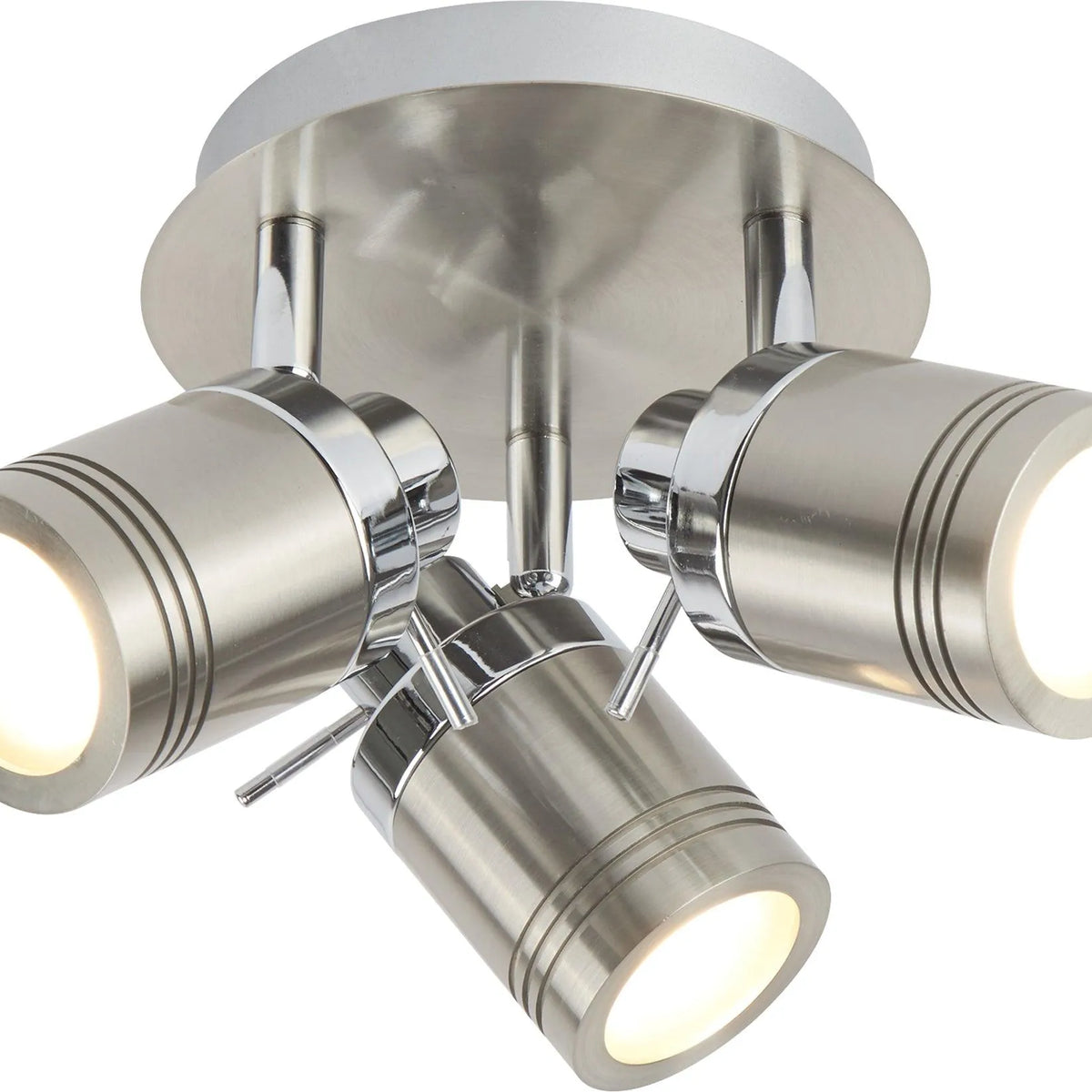 Searchlight Samson 3Lt Round Spotlight - Satin Silver Metal Part Number ...